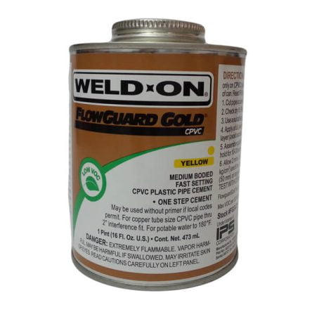 Weld-On Flowguard Gold - CPVC Yellow (473ml) - www.techsolute.com